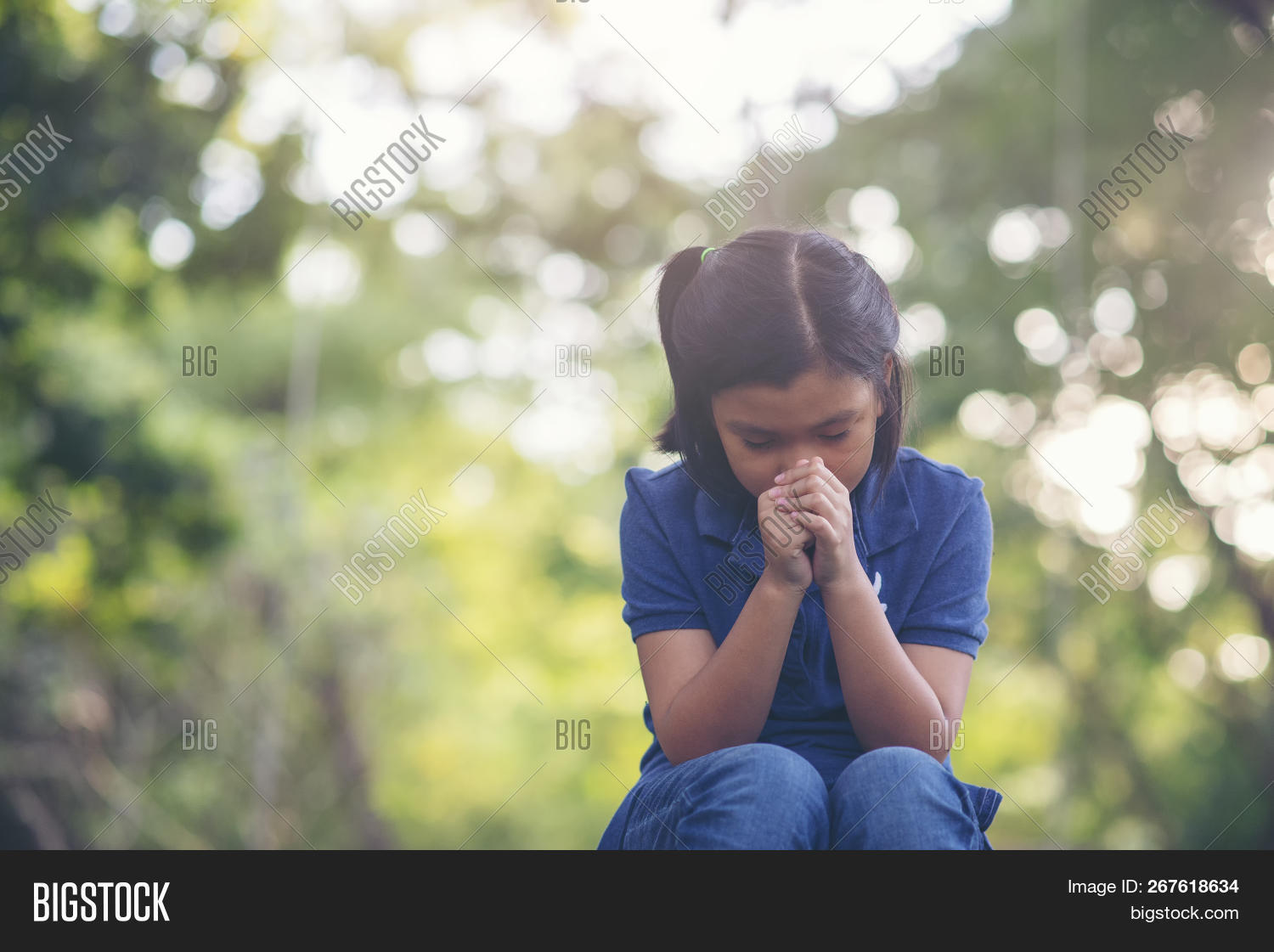 Asian Child Praying Image & Photo (Free Trial) | Bigstock
