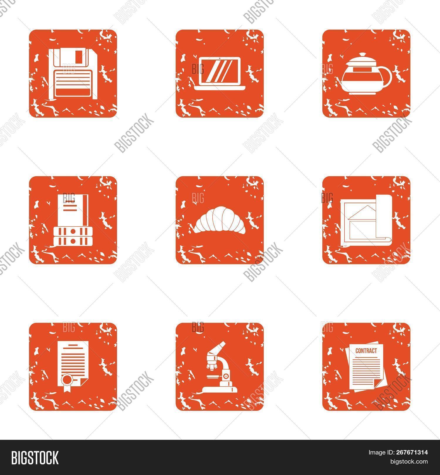 Imagen y foto Red Tape Icons Set (prueba gratis) | Bigstock