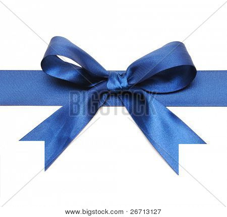 Blue Bow Isolated On Image & Photo (Free Trial) | Bigstock