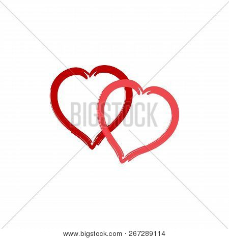 Two Red Love Hearts Joined Images, Illustrations & Vectors (Free ...