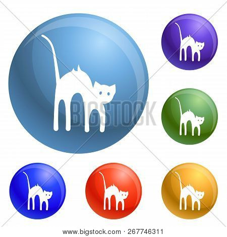 Scary Cat Icons Set 6 Image & Photo (Free Trial) | Bigstock