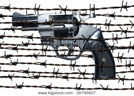 Image Gun Barbed Wire Image & Photo (Free Trial) | Bigstock