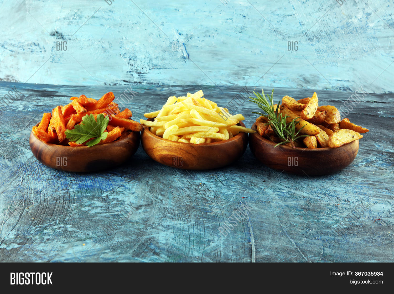 Variety Potatoes Fries Image & Photo (Free Trial) | Bigstock