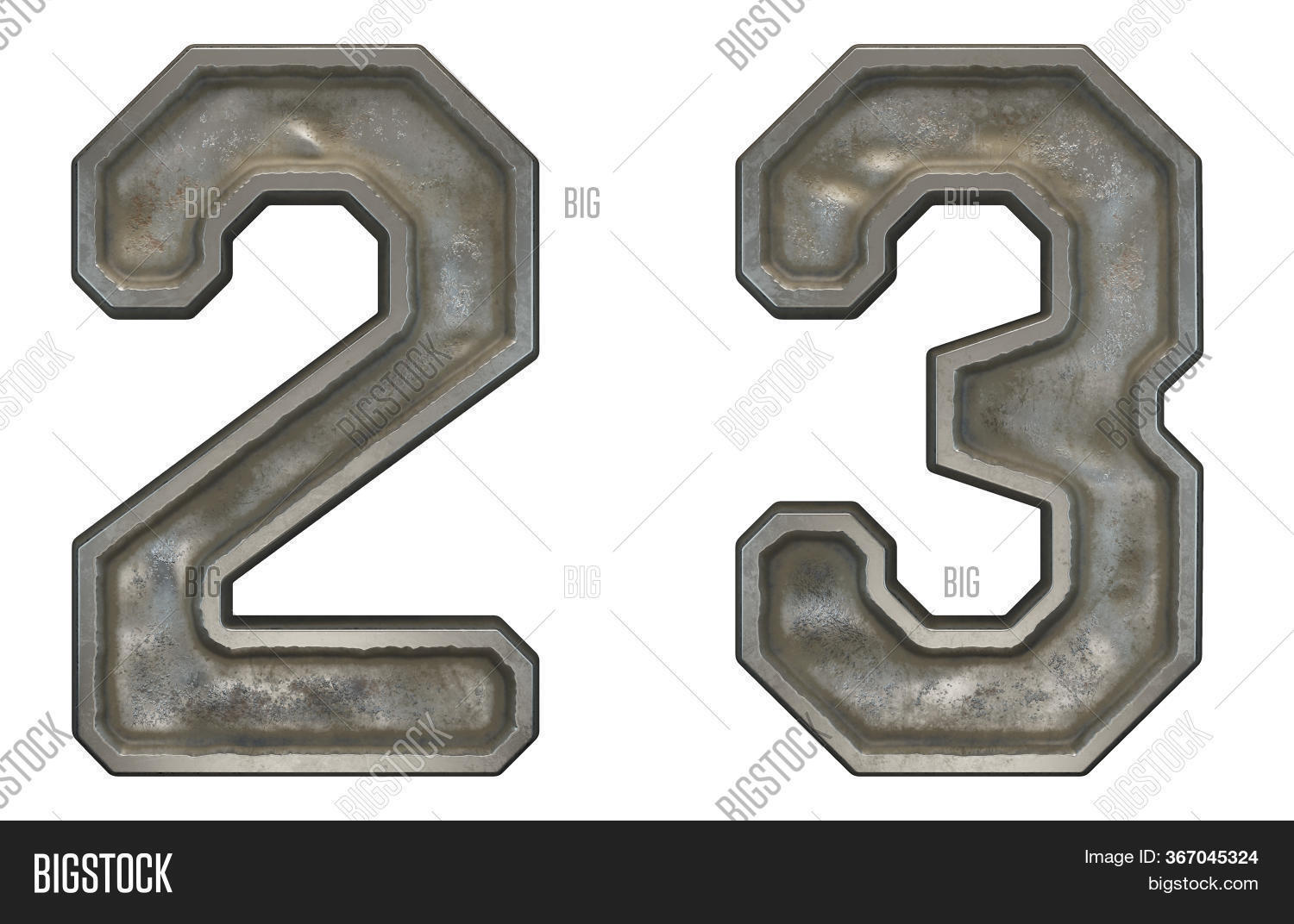 Set Numbers 2, 3 Made Image & Photo (Free Trial) | Bigstock