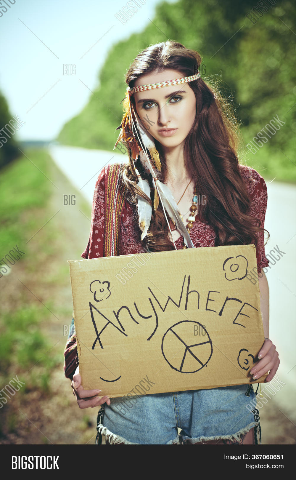 Beautiful Hippie Girl Image & Photo (Free Trial) | Bigstock
