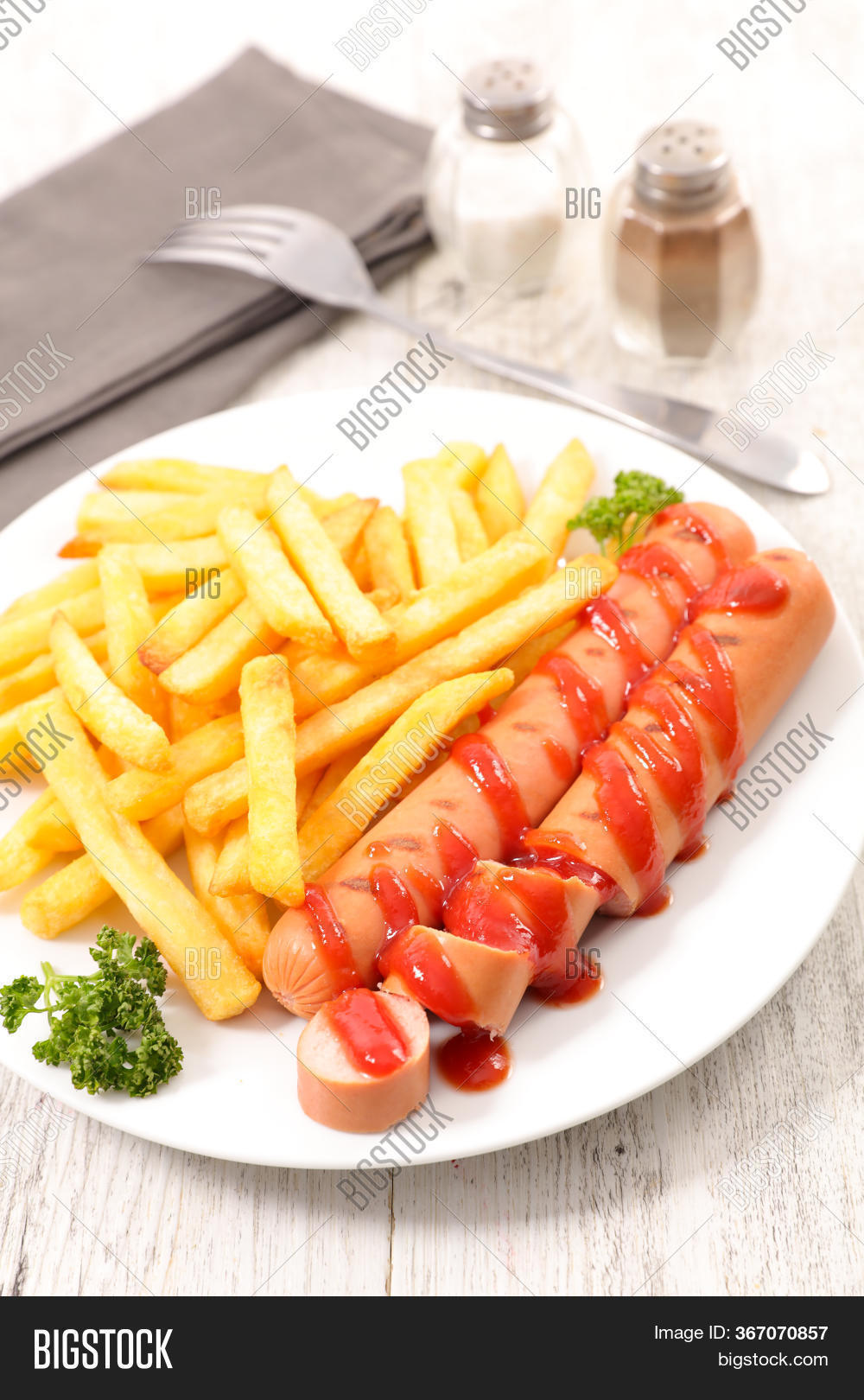 Sausage French Fries Image & Photo (Free Trial) | Bigstock