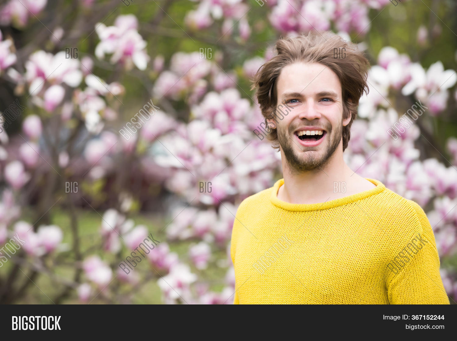 Happy Man Posing Park Image & Photo (Free Trial) | Bigstock