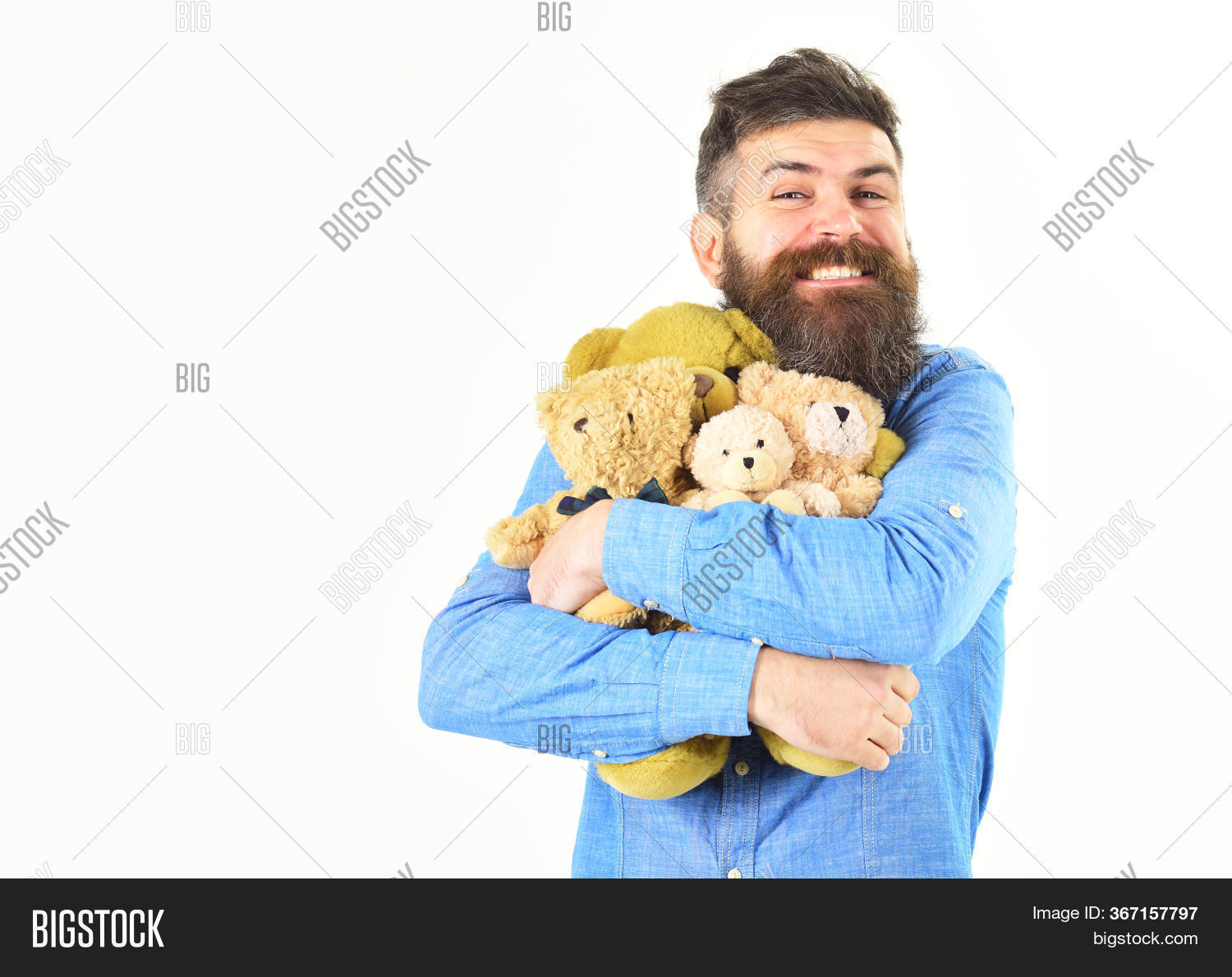 Bearded Man Hugs Many Image & Photo (Free Trial) | Bigstock
