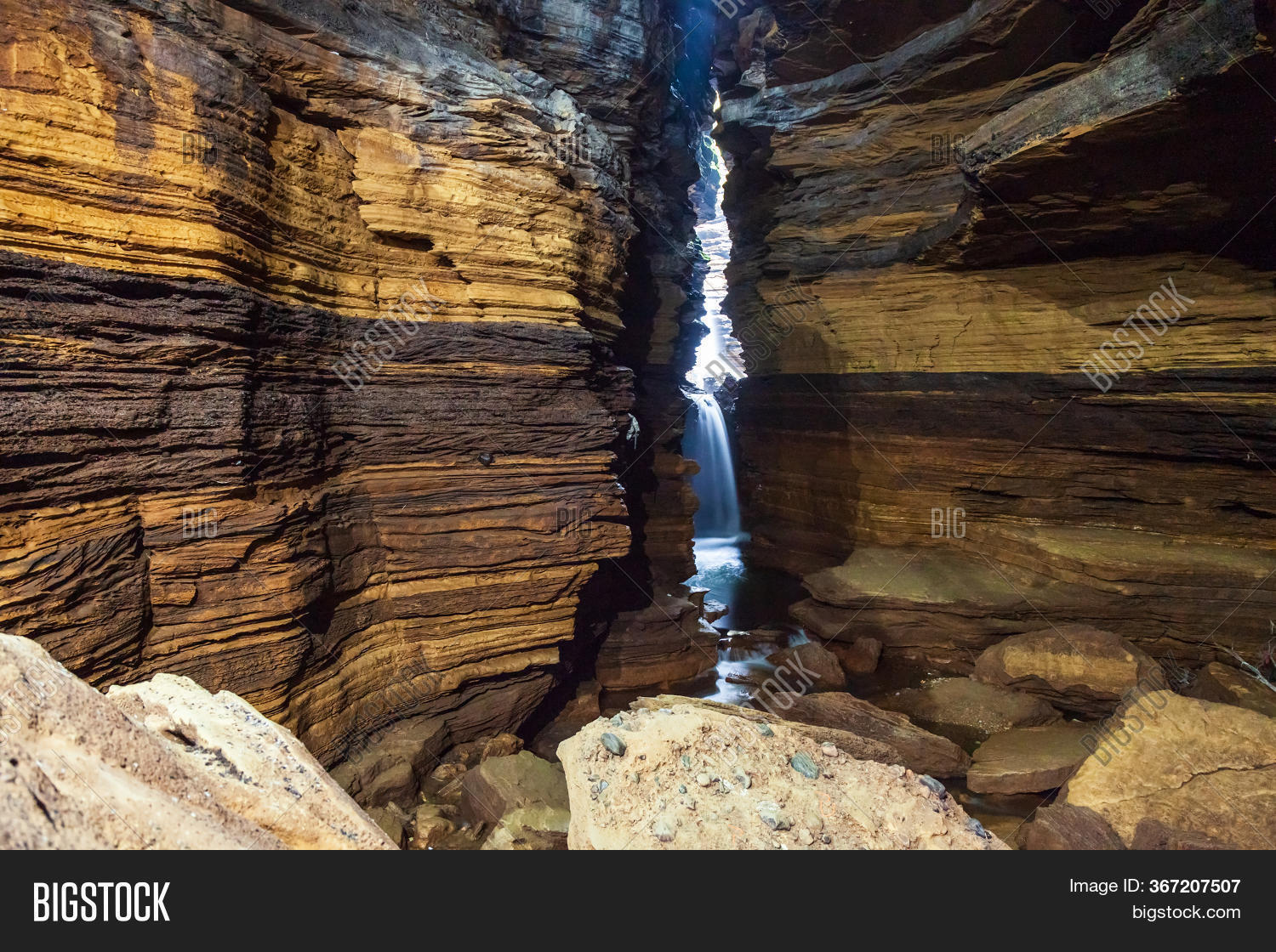 Waterfall Inside Cave Image & Photo (Free Trial) | Bigstock