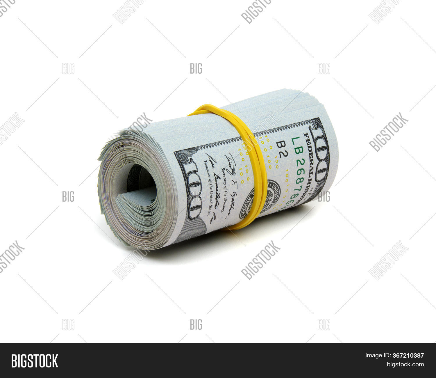 Roll Money Isolated On Image & Photo (Free Trial) | Bigstock