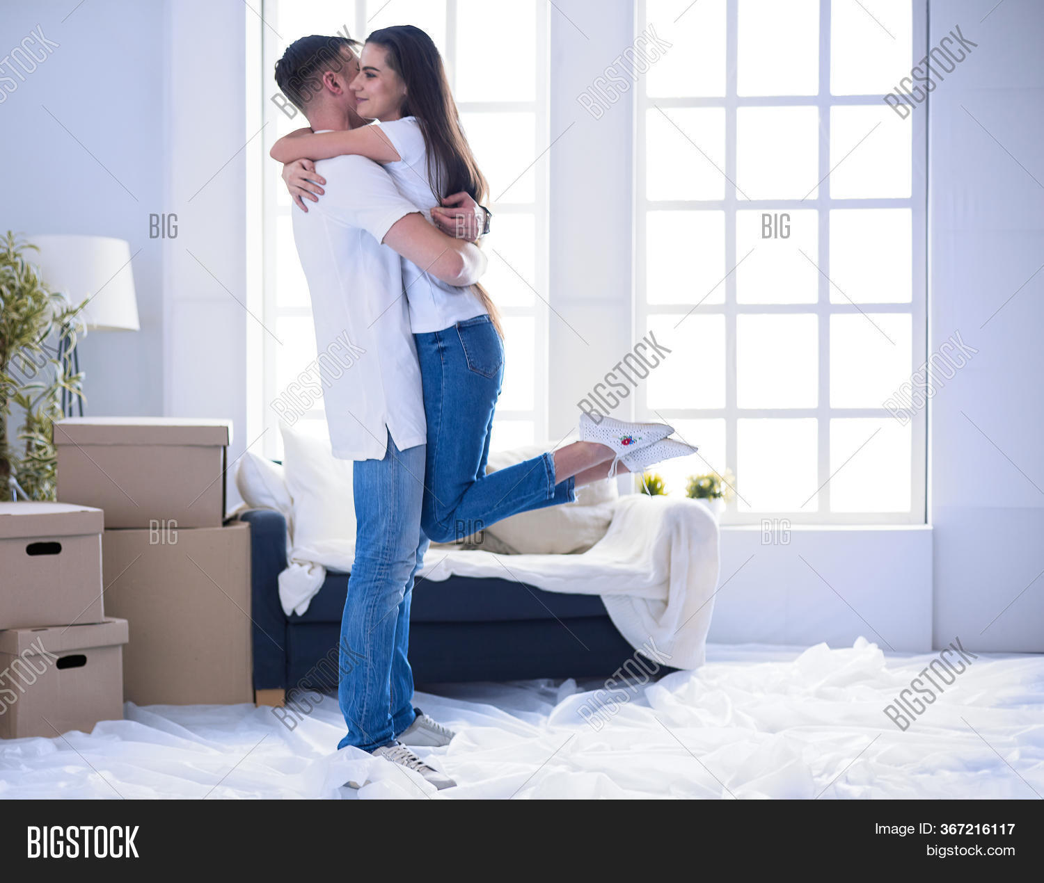 Cute Couple Unpacking Image & Photo (Free Trial) | Bigstock