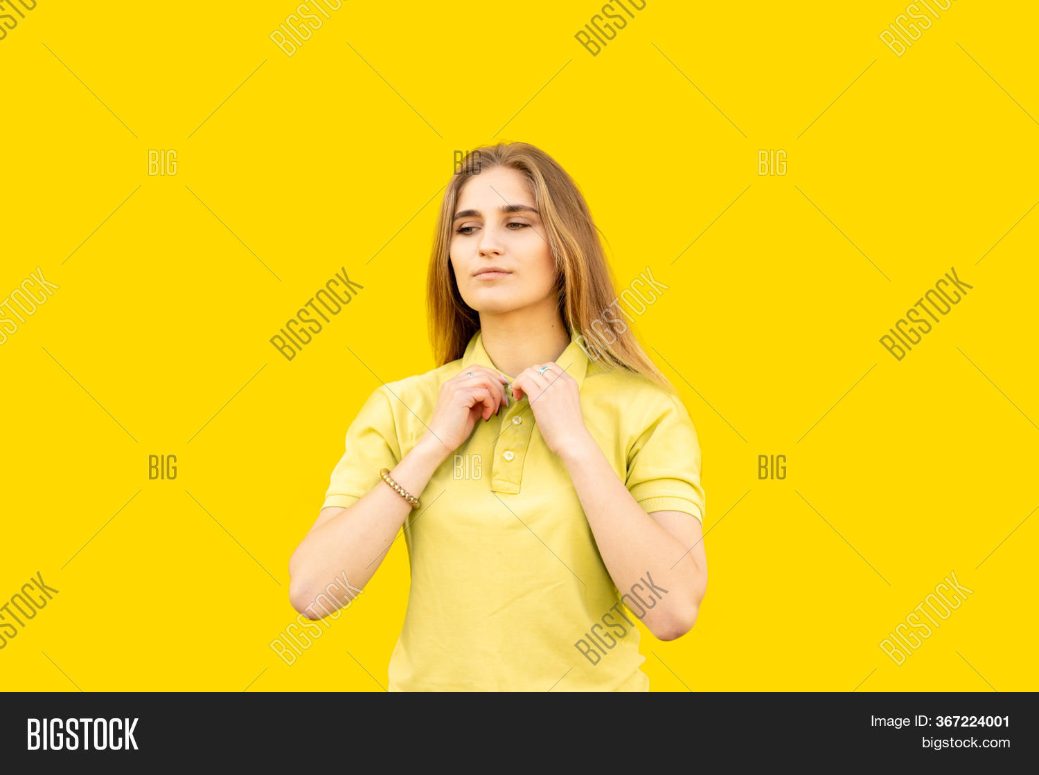 Young Girl Buttons T- Image & Photo (Free Trial) | Bigstock