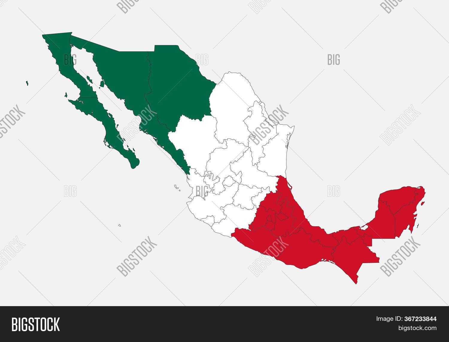 Map Mexico Colors Flag Image & Photo (Free Trial) | Bigstock