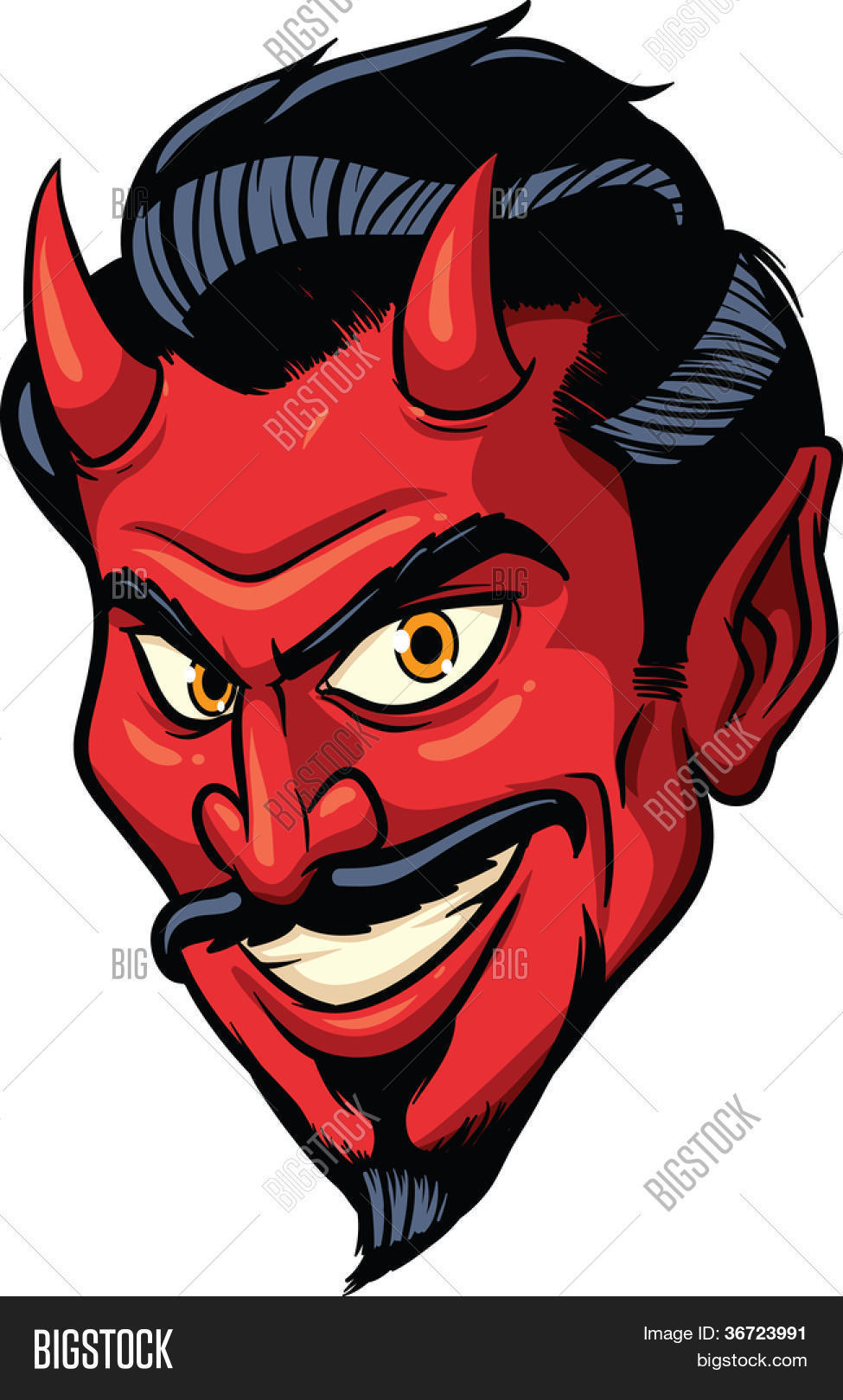 Smiling Devil Face. Vector & Photo (Free Trial) | Bigstock