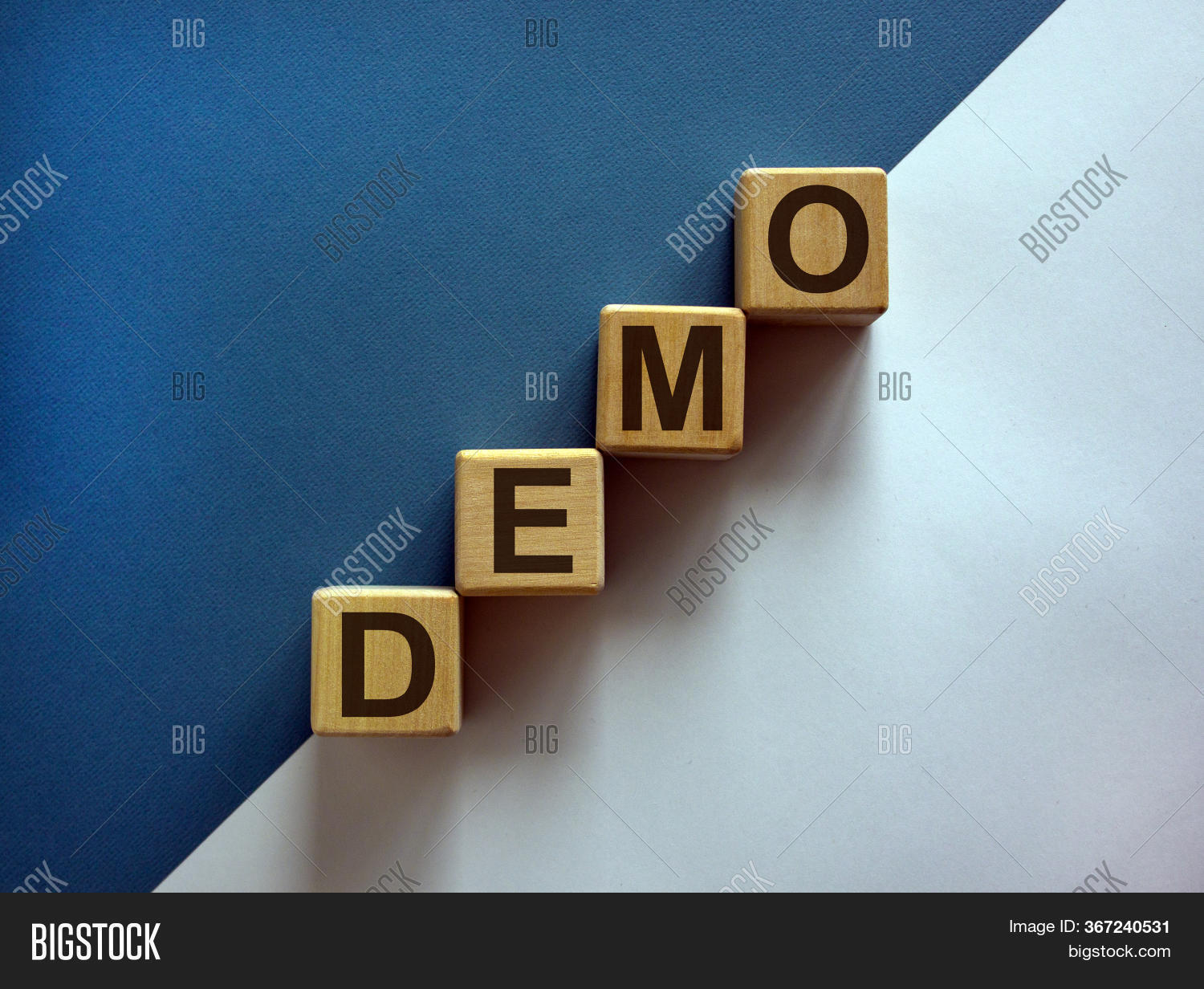 Wood Cubes Word 'demo Image & Photo (Free Trial) | Bigstock
