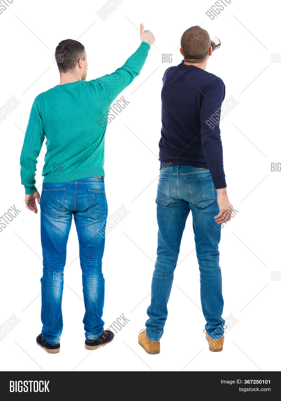Back View Two Man Image & Photo (Free Trial) | Bigstock