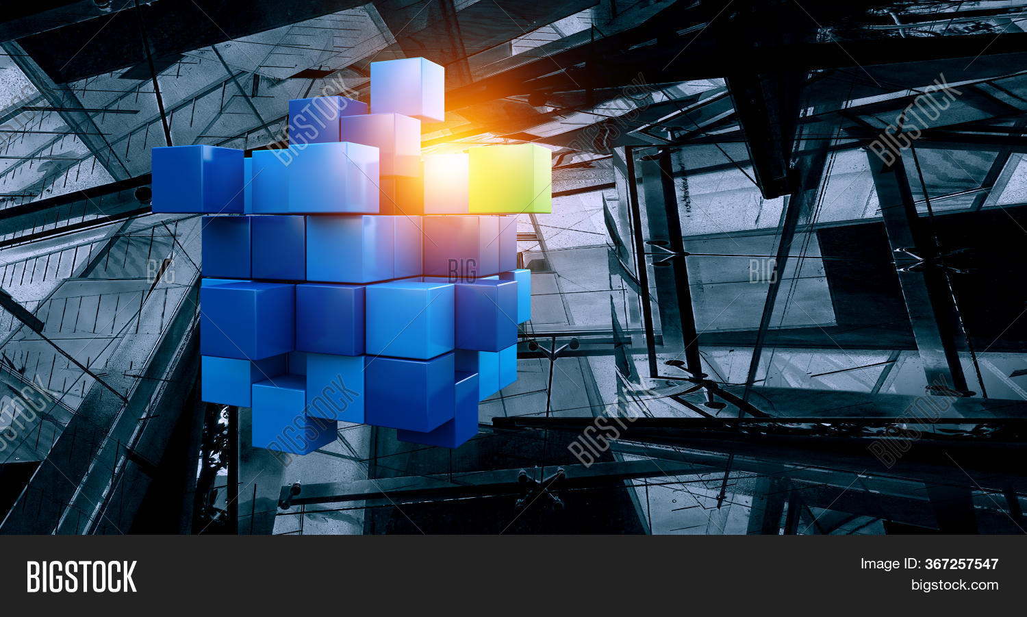 Floating Shiny Cube Image & Photo (Free Trial) | Bigstock