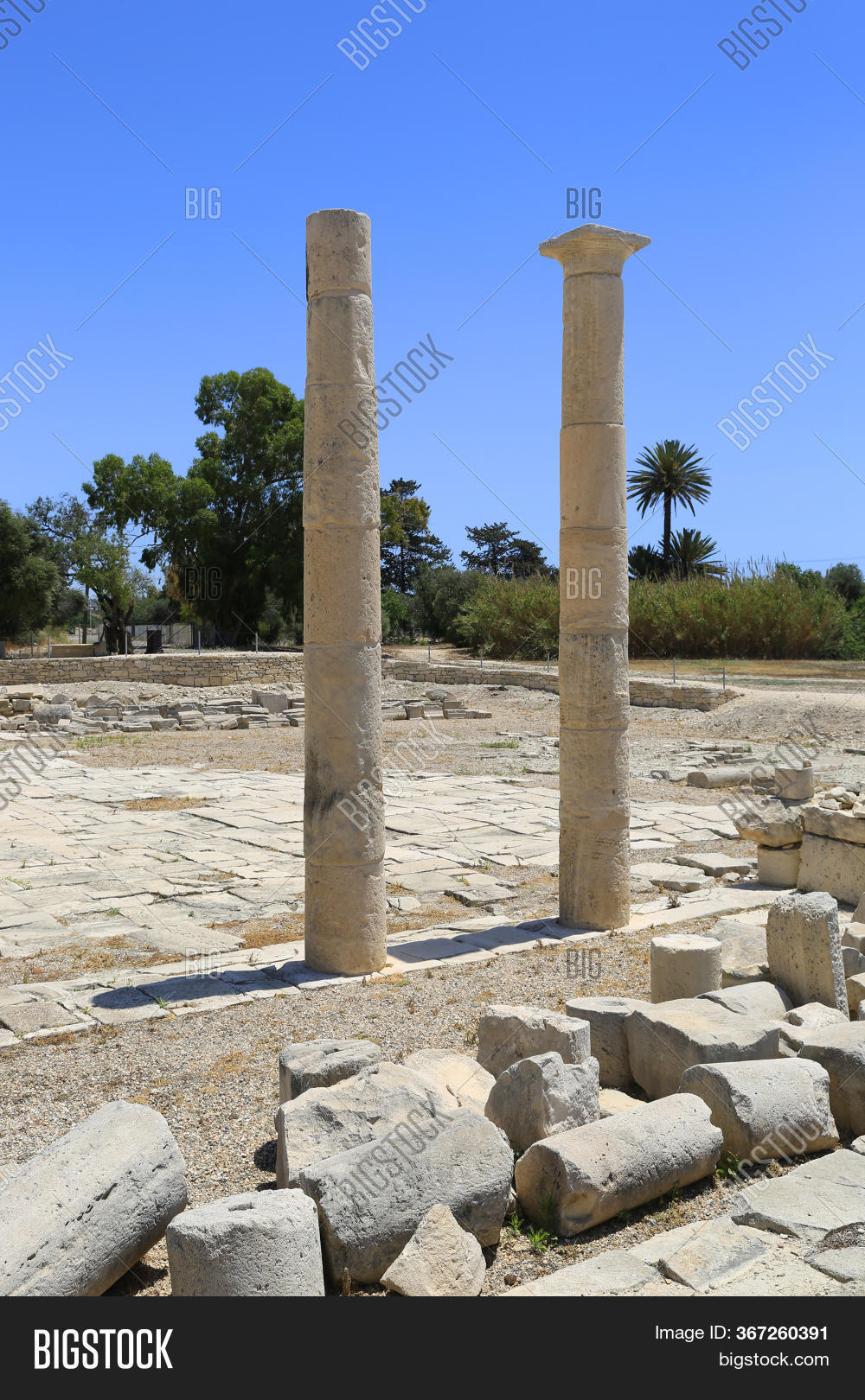 Stone Pillars Ruins Image & Photo (Free Trial) | Bigstock