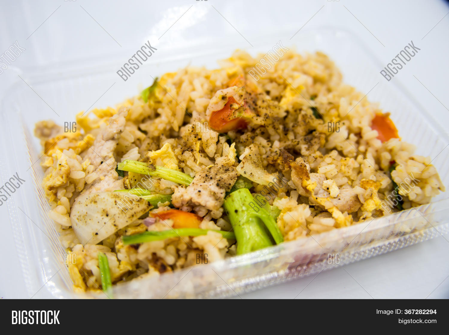 Fried Rice Box Placed Image & Photo (Free Trial) | Bigstock