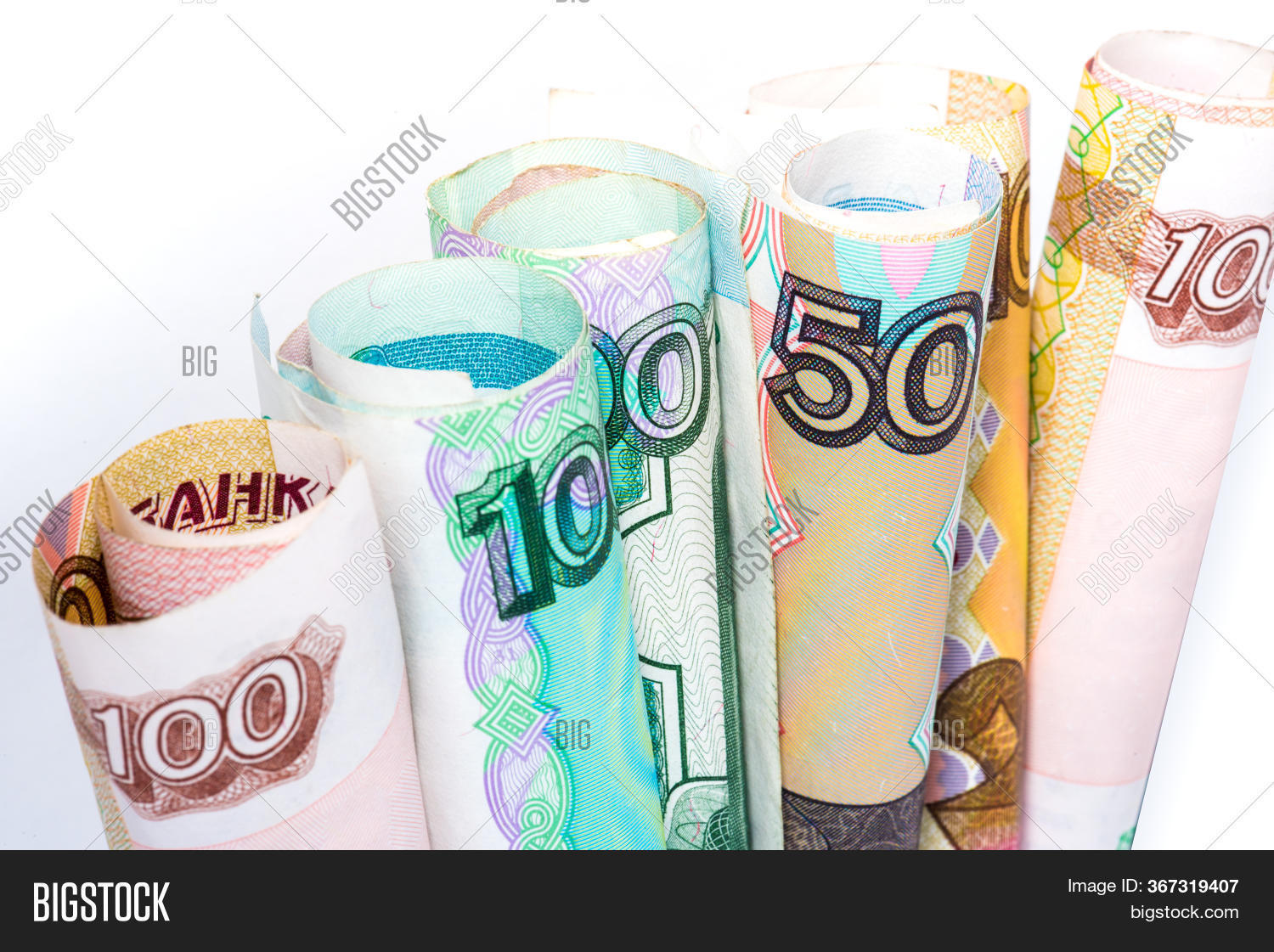Rolled Banknote Rubles Image & Photo (Free Trial) | Bigstock