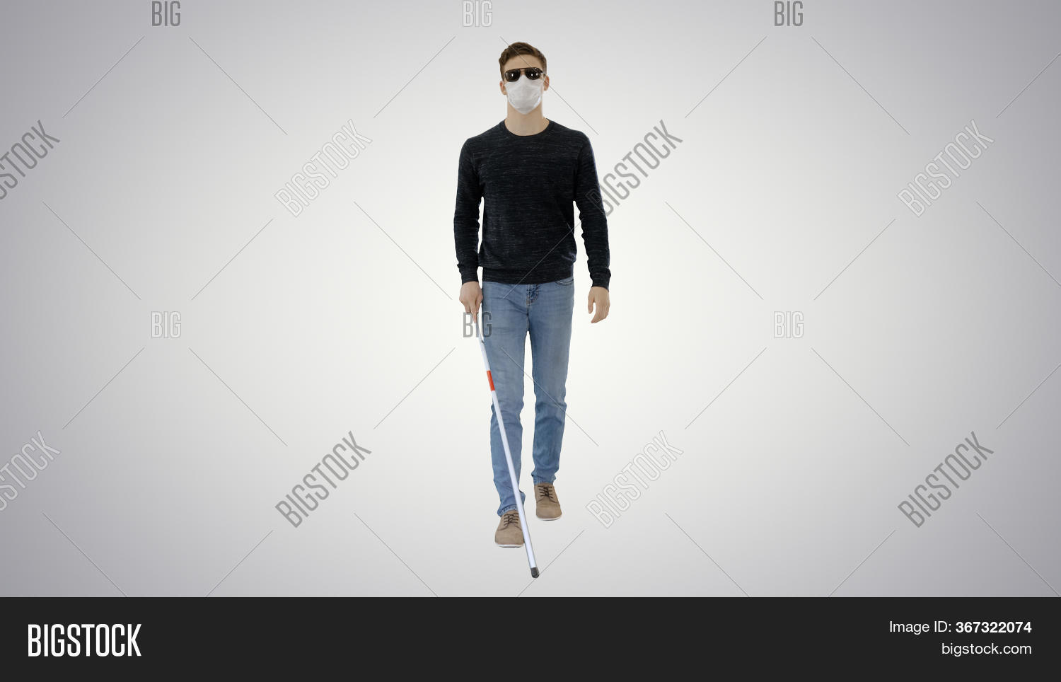 Blind Man Face Mask Image & Photo (Free Trial) | Bigstock
