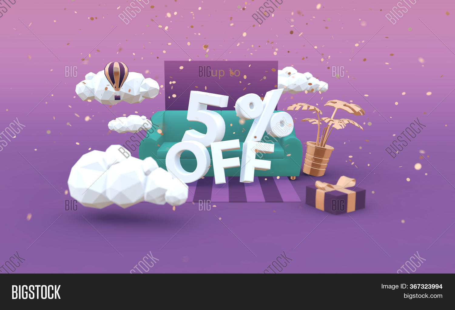5 Five Percent Off 3d Image & Photo (Free Trial) | Bigstock