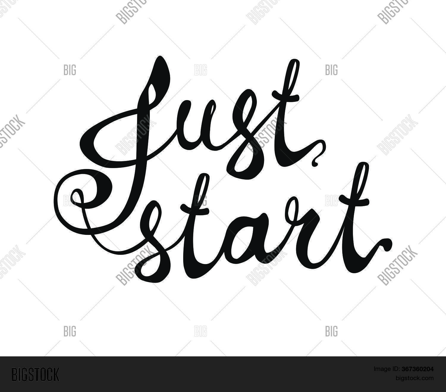 Just Start. Vector Vector & Photo (Free Trial) | Bigstock