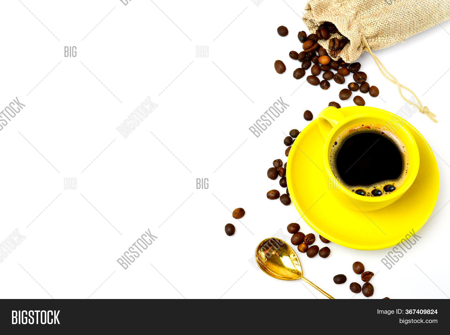Yellow Cup Coffee On Image & Photo (Free Trial) | Bigstock