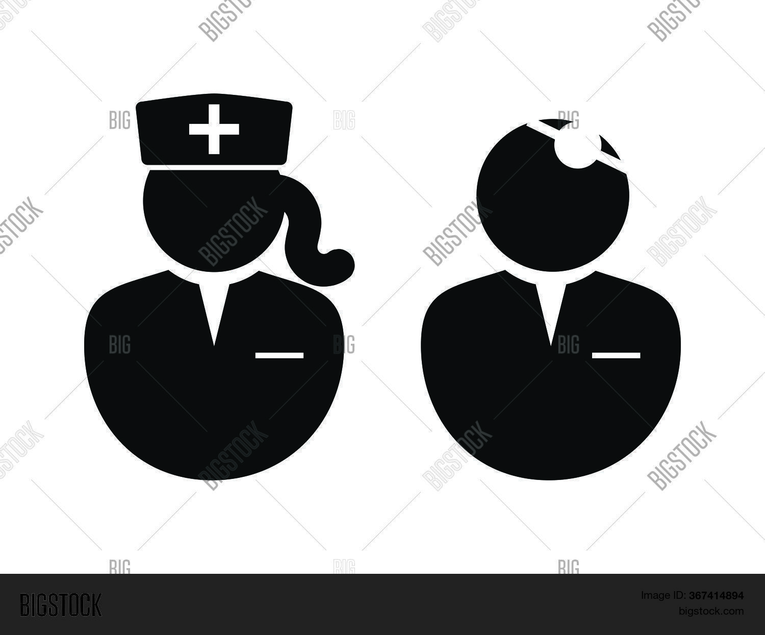 Doctor Nurse Icon. Vector & Photo (Free Trial) | Bigstock