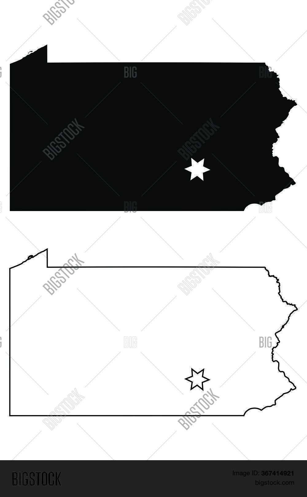 Pennsylvania Pa State Vector & Photo (Free Trial) | Bigstock
