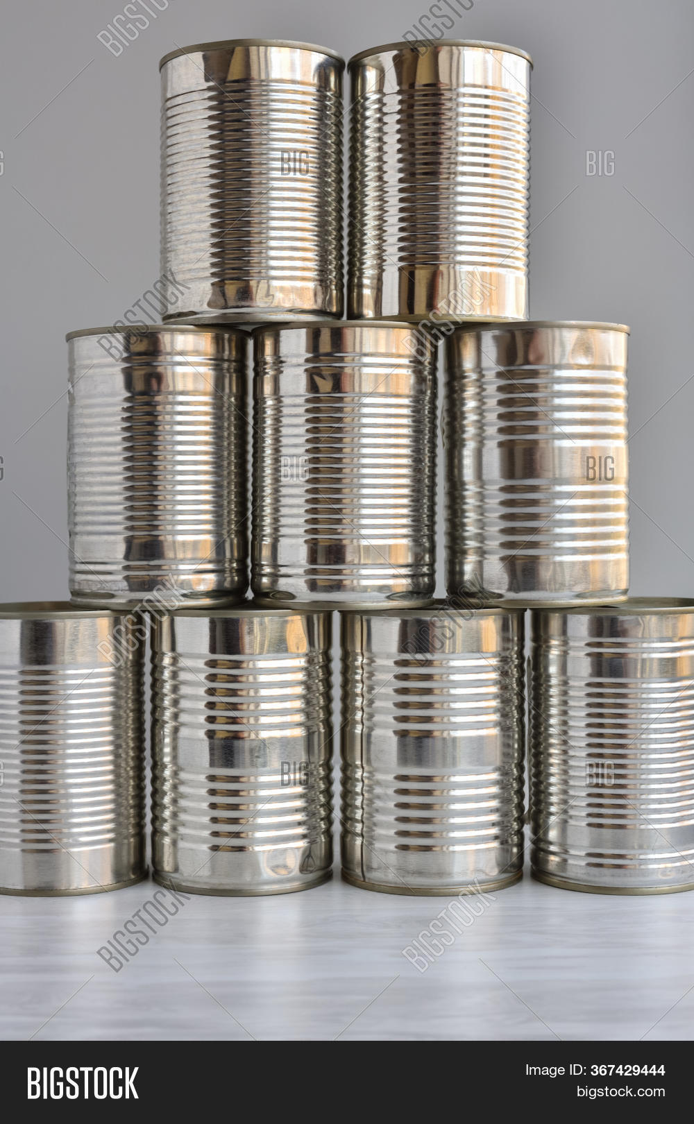 Metal Cans Stacked On Image & Photo (Free Trial) | Bigstock