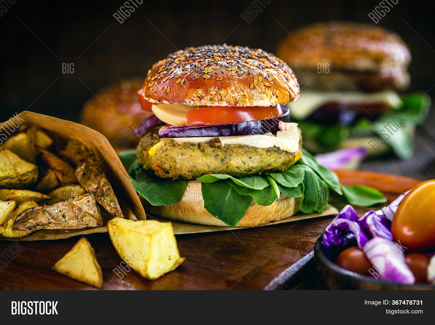 Vegan Hamburger, Image & Photo (Free Trial) | Bigstock