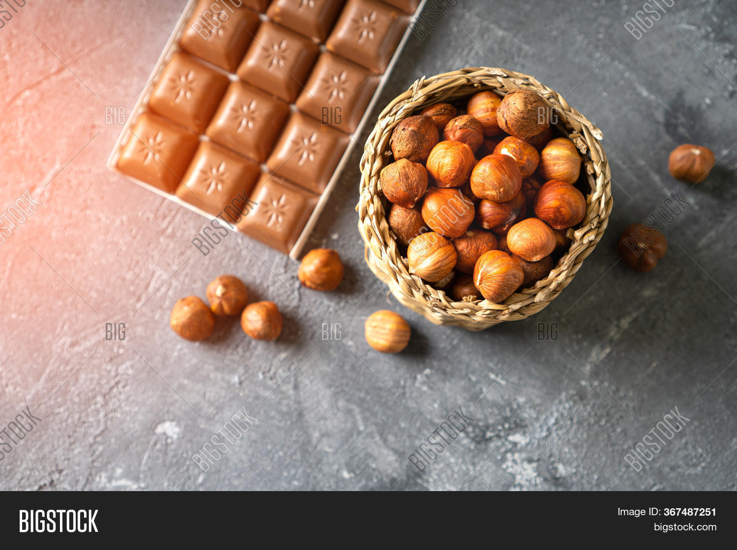 Hazelnuts Chocolate On Image & Photo (Free Trial) | Bigstock