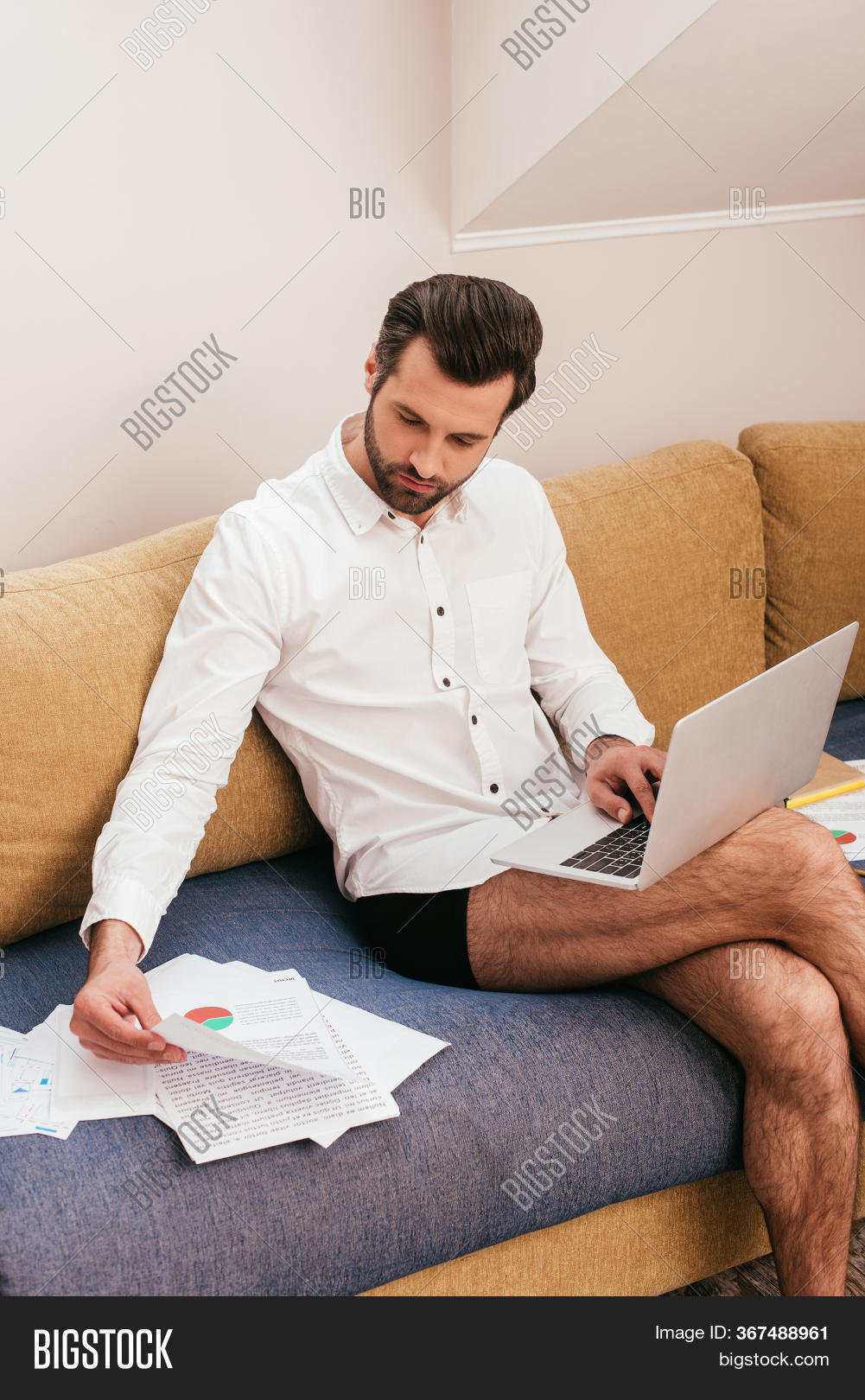 Handsome Teleworker Image & Photo (Free Trial) | Bigstock