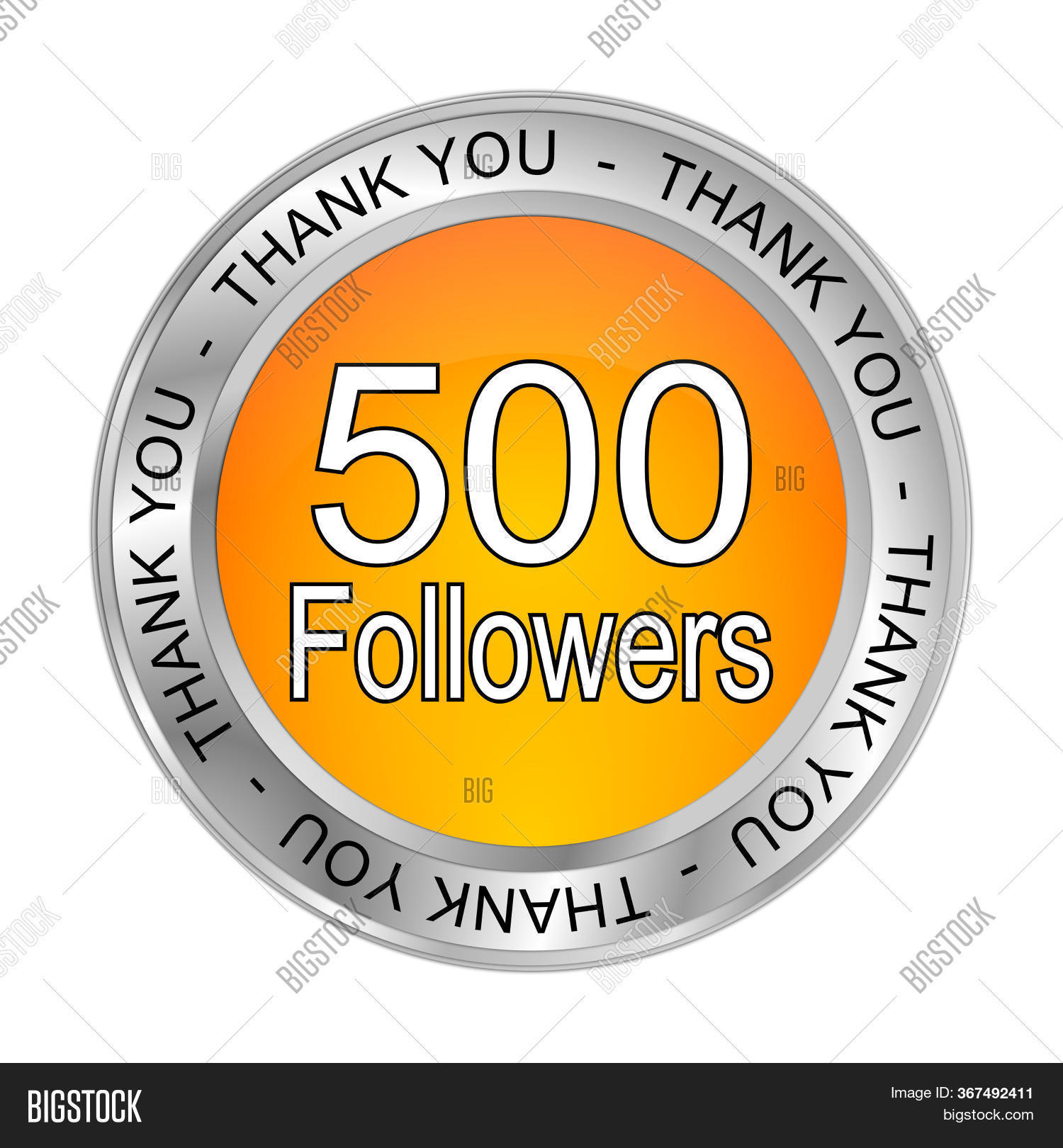 Orange 500 Followers Image & Photo (Free Trial) | Bigstock