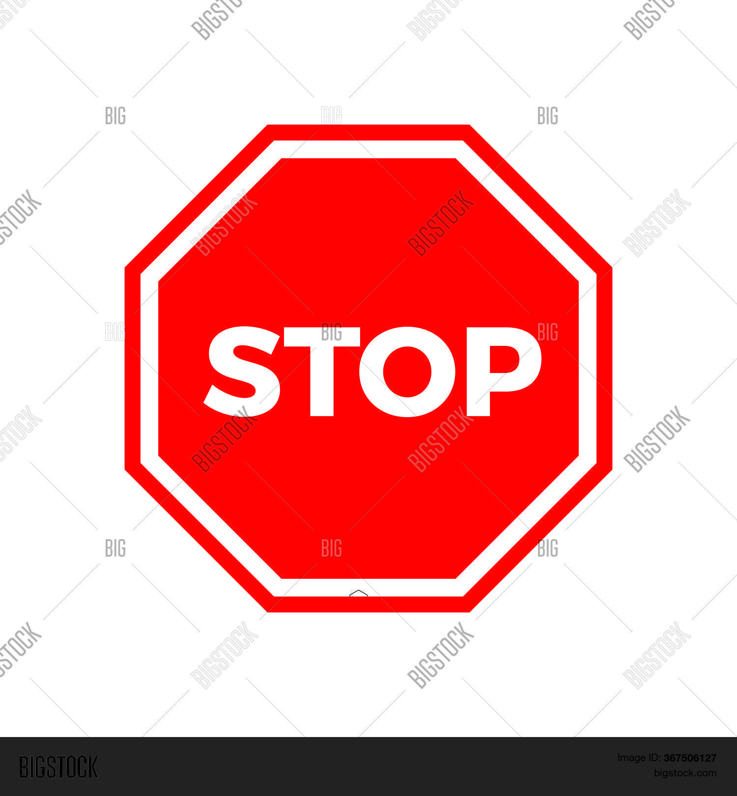 Stop Warning Sign. Vector & Photo (Free Trial) | Bigstock