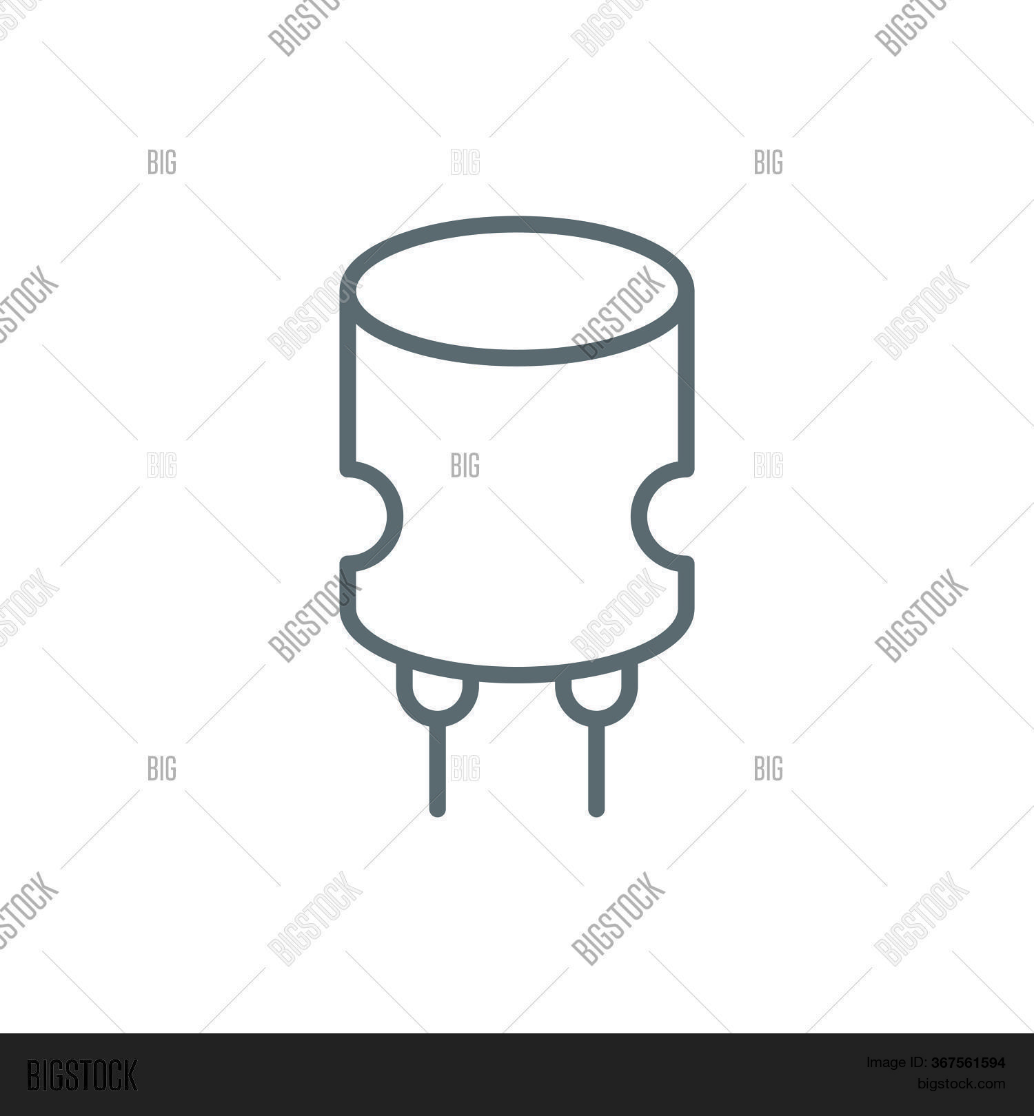Electronic Capacitor Vector & Photo (Free Trial) | Bigstock