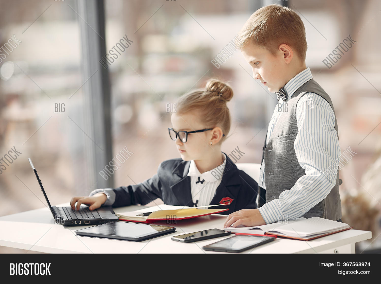 Children Office Laptop Image & Photo (Free Trial) | Bigstock