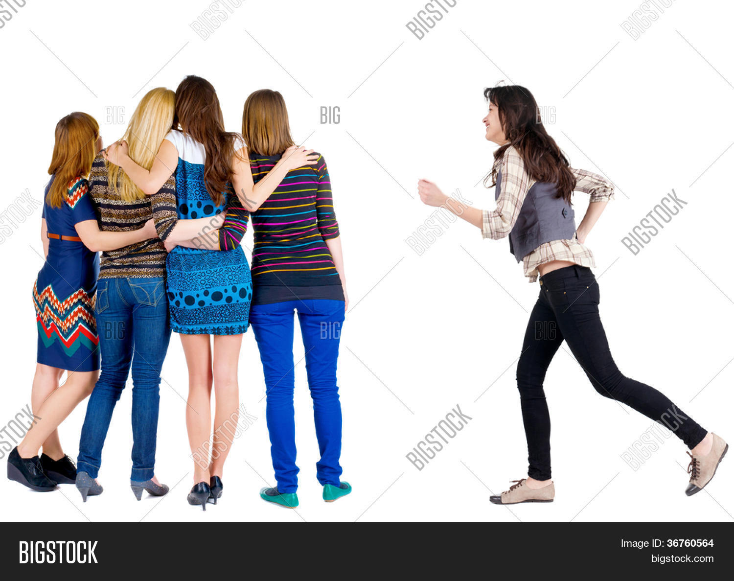 Back View Group Young Image & Photo (Free Trial) | Bigstock