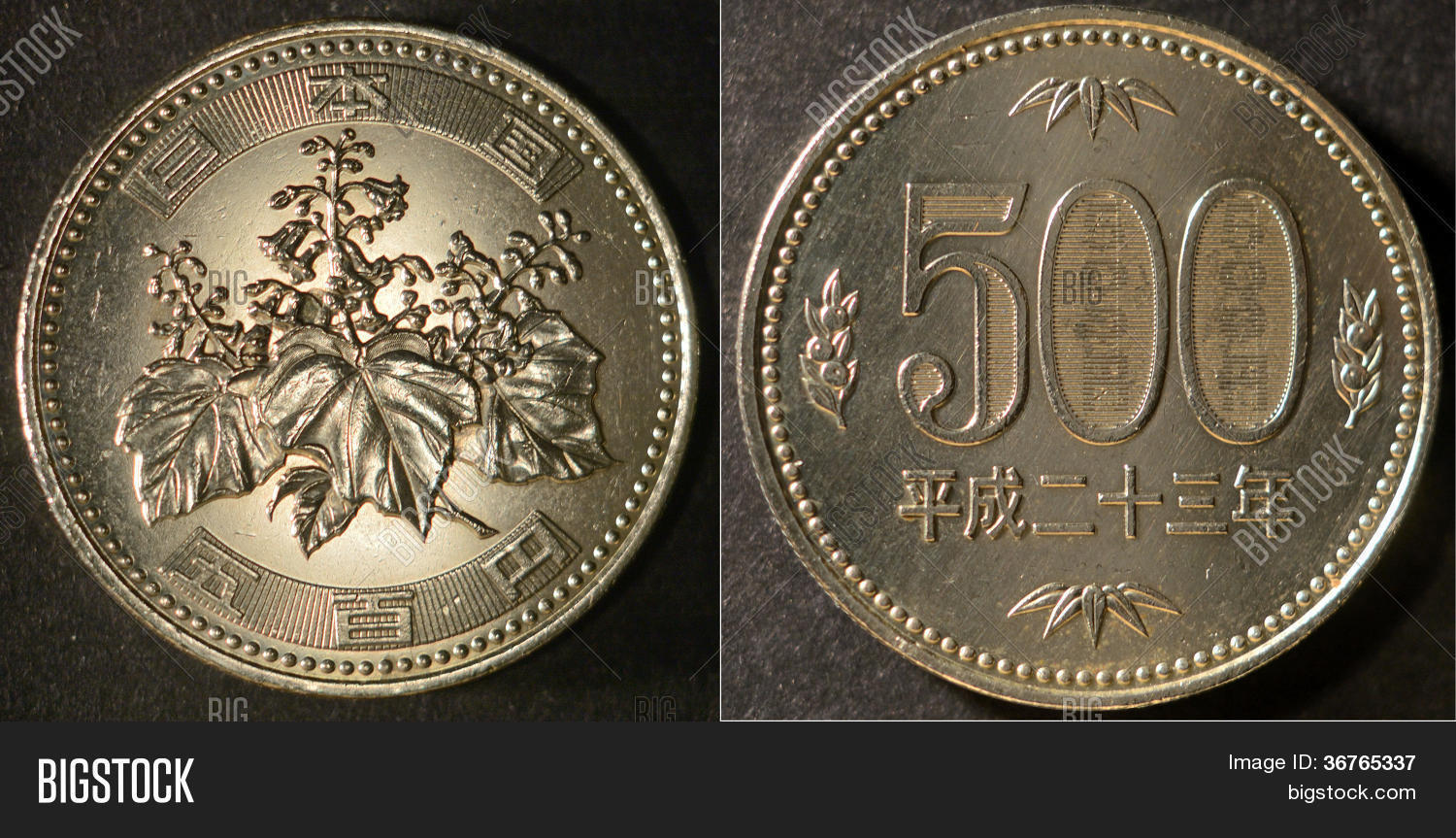 500 Yen Coin, Obverse Image & Photo (Free Trial) | Bigstock