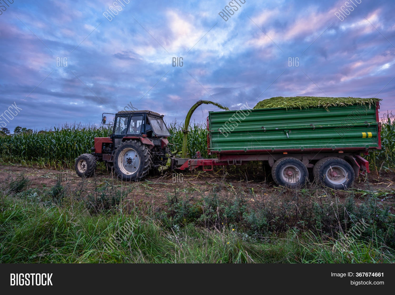 Tractor Harvesting Image & Photo (Free Trial) | Bigstock