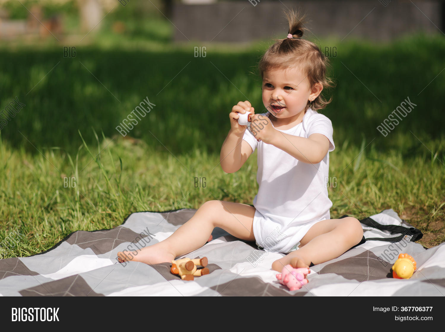 Happy Little Kid Sits Image & Photo (Free Trial) | Bigstock