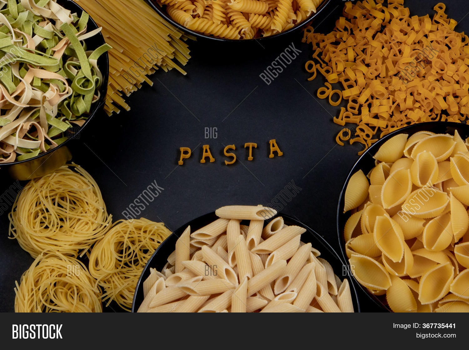 Raw Round Pasta On Image & Photo (Free Trial) | Bigstock