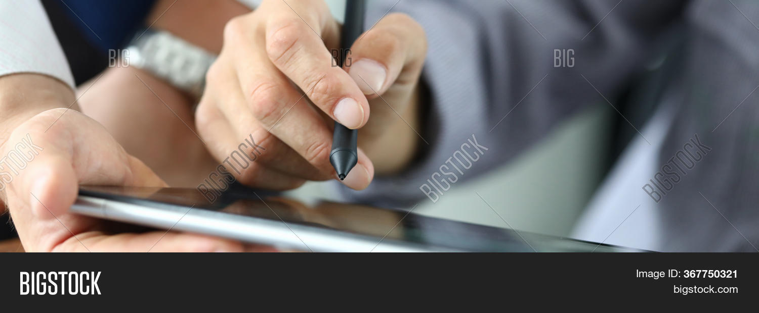 Man Holds Stylus Puts Image & Photo (Free Trial) | Bigstock