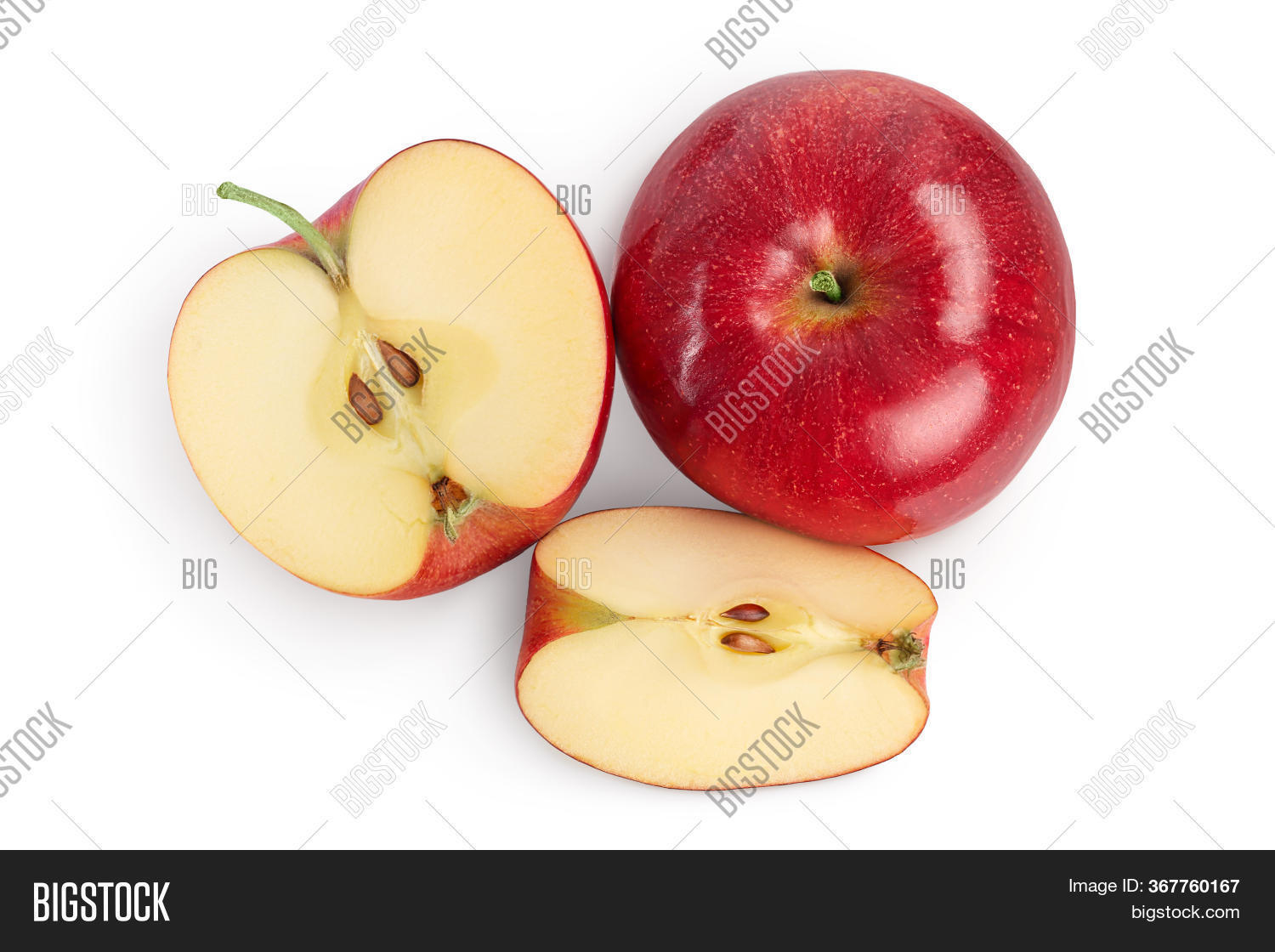 Red Apple Half Image & Photo (Free Trial) | Bigstock