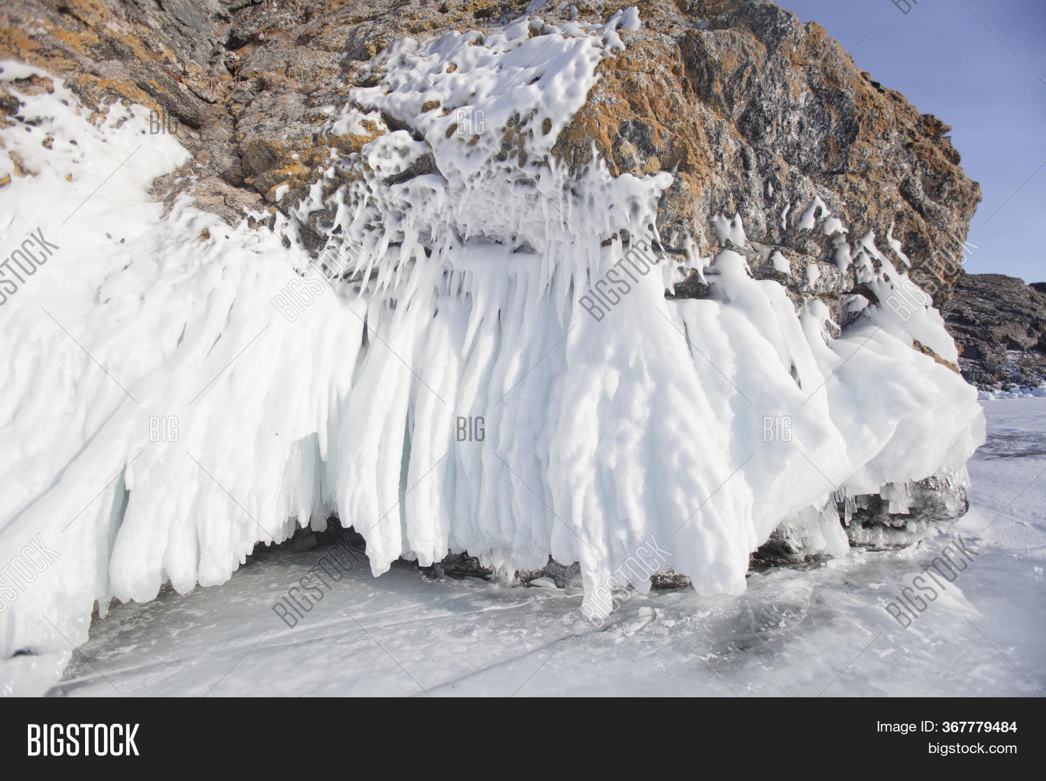 Icicles Rock. Lake Image & Photo (Free Trial) | Bigstock