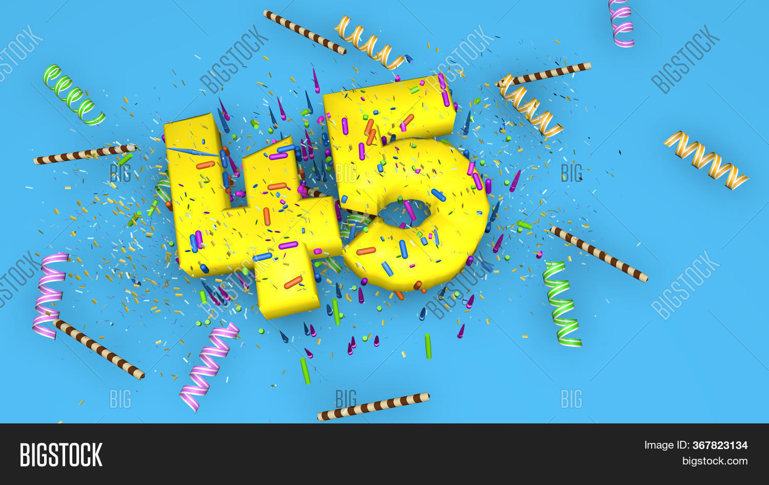 Number 45 Birthday, Image & Photo (Free Trial) | Bigstock
