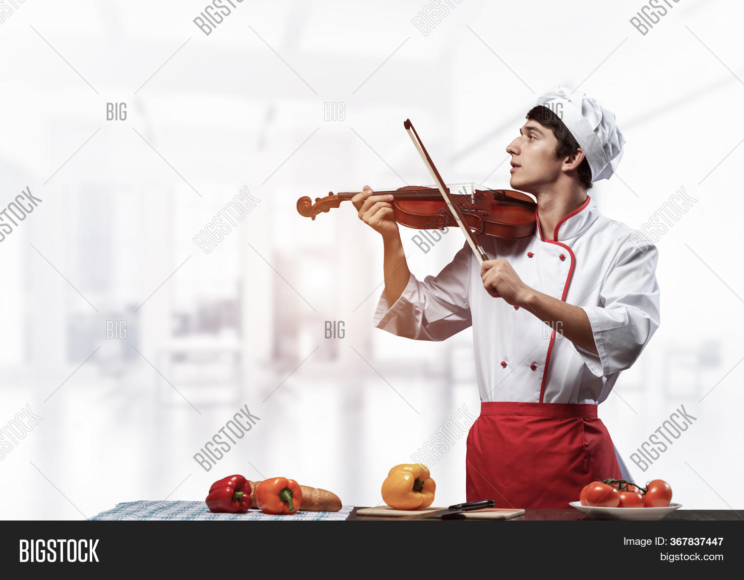 Young Male Chef Violin Image & Photo (Free Trial) | Bigstock