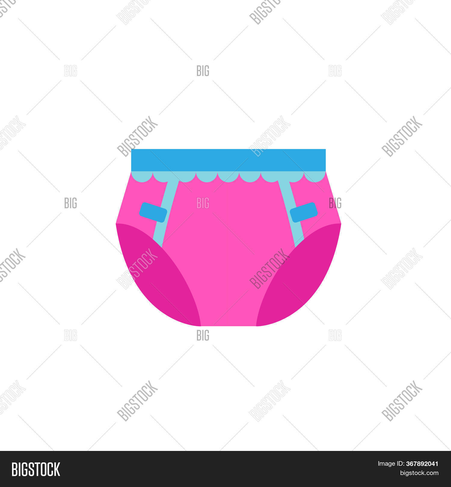 Icon Pink Baby Diaper Image & Photo (Free Trial) | Bigstock