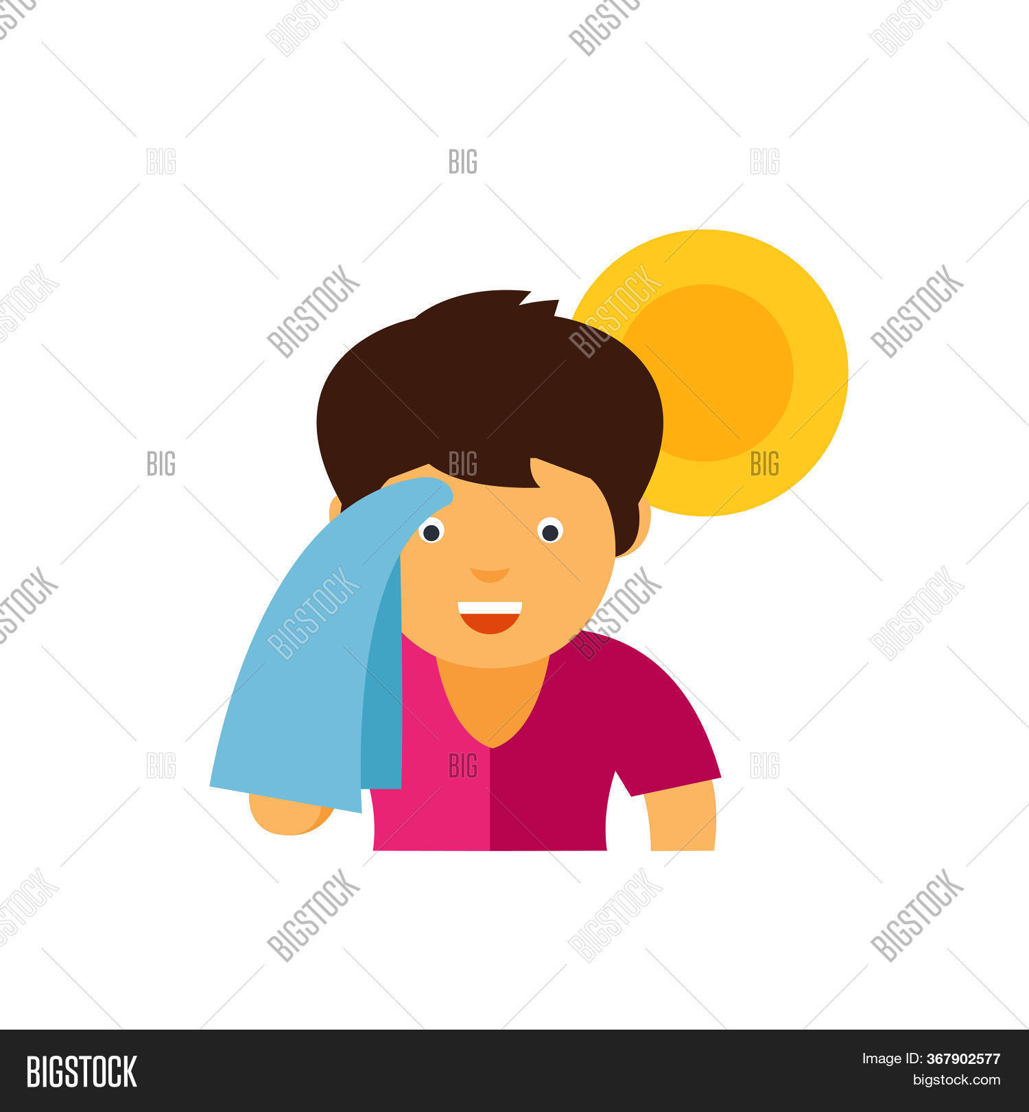 Icon Man Wiping Sweat Image & Photo (Free Trial) | Bigstock